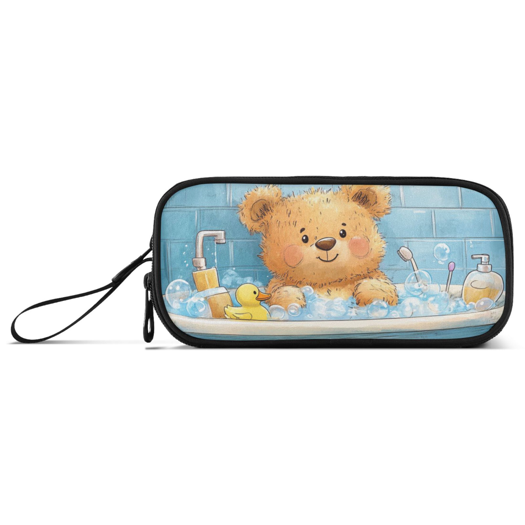 Cute Bear Bath Time Pencil Case Stationary Holder Pen Bag Pencil Pouch ...