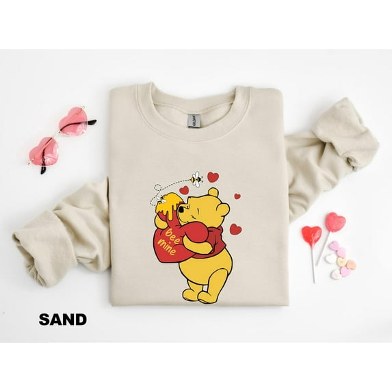 Cute Bear “Bee Mine” Valentine Sweatshirt – Funny Heart Theme Women’s ...