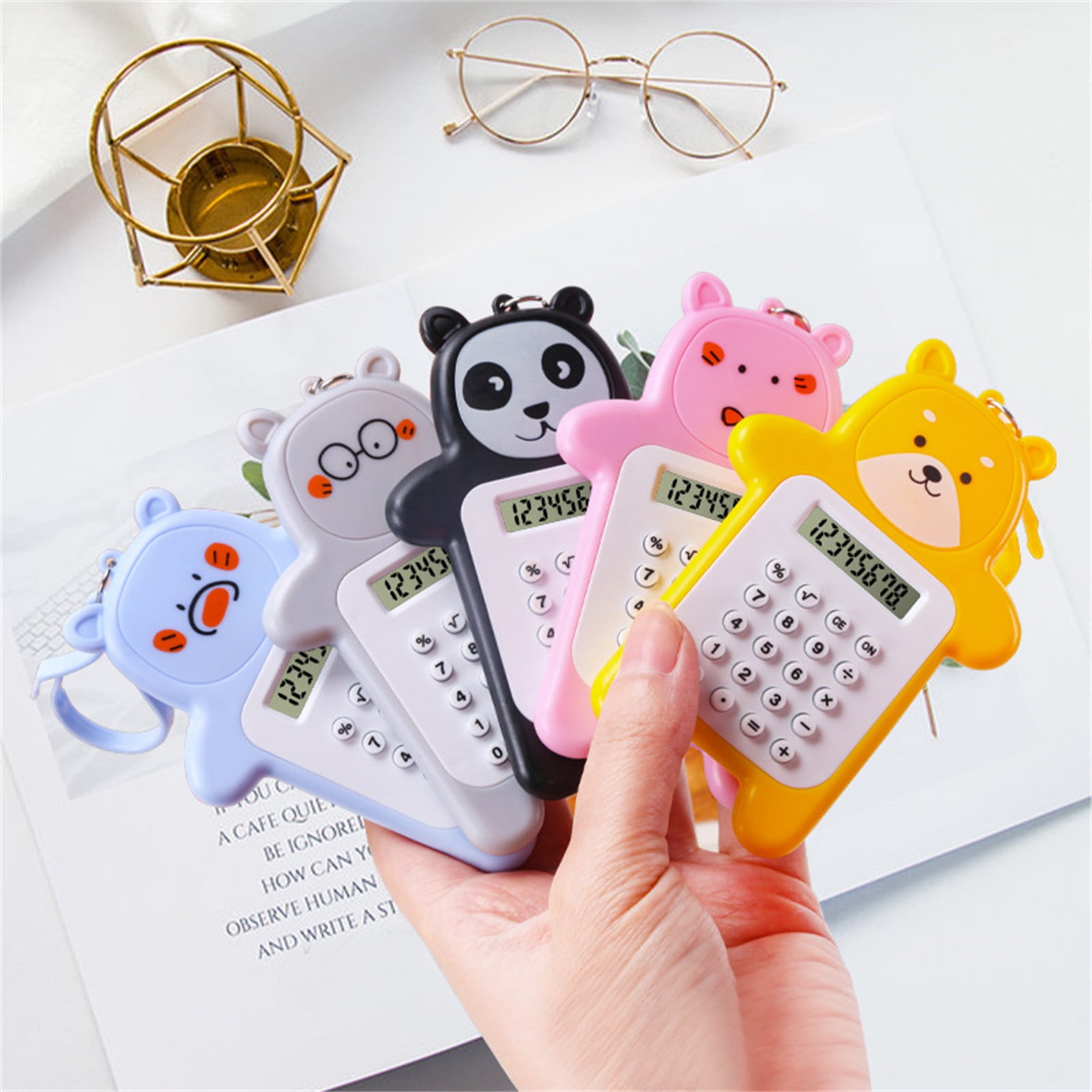 Cute Bear Calculator, Basic Button Battery Powered, Handheld Calculator ...