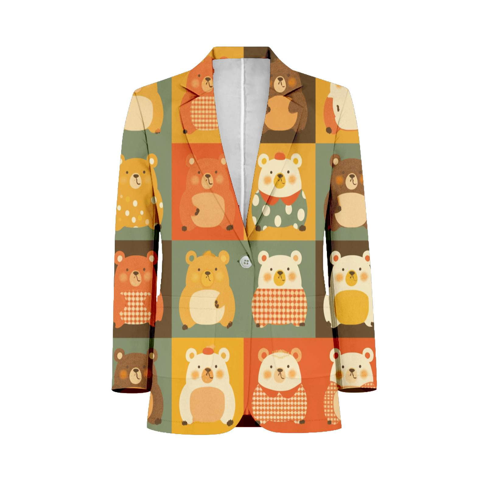 Cute Bear Customized Men's Suits full man Shawl Collar Gentleman Suits ...