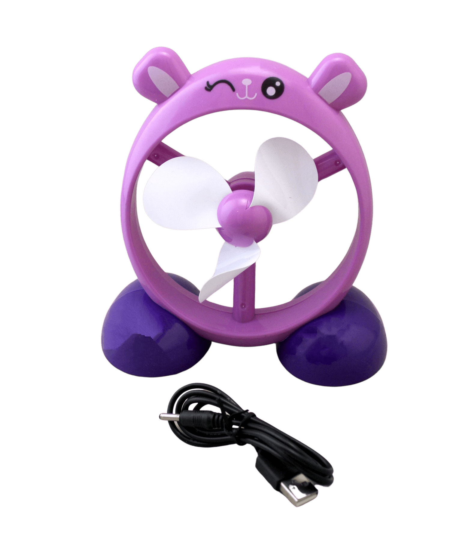 Cute Bear Design Novelty Personal USB Fan - Child Safe with Safety ...