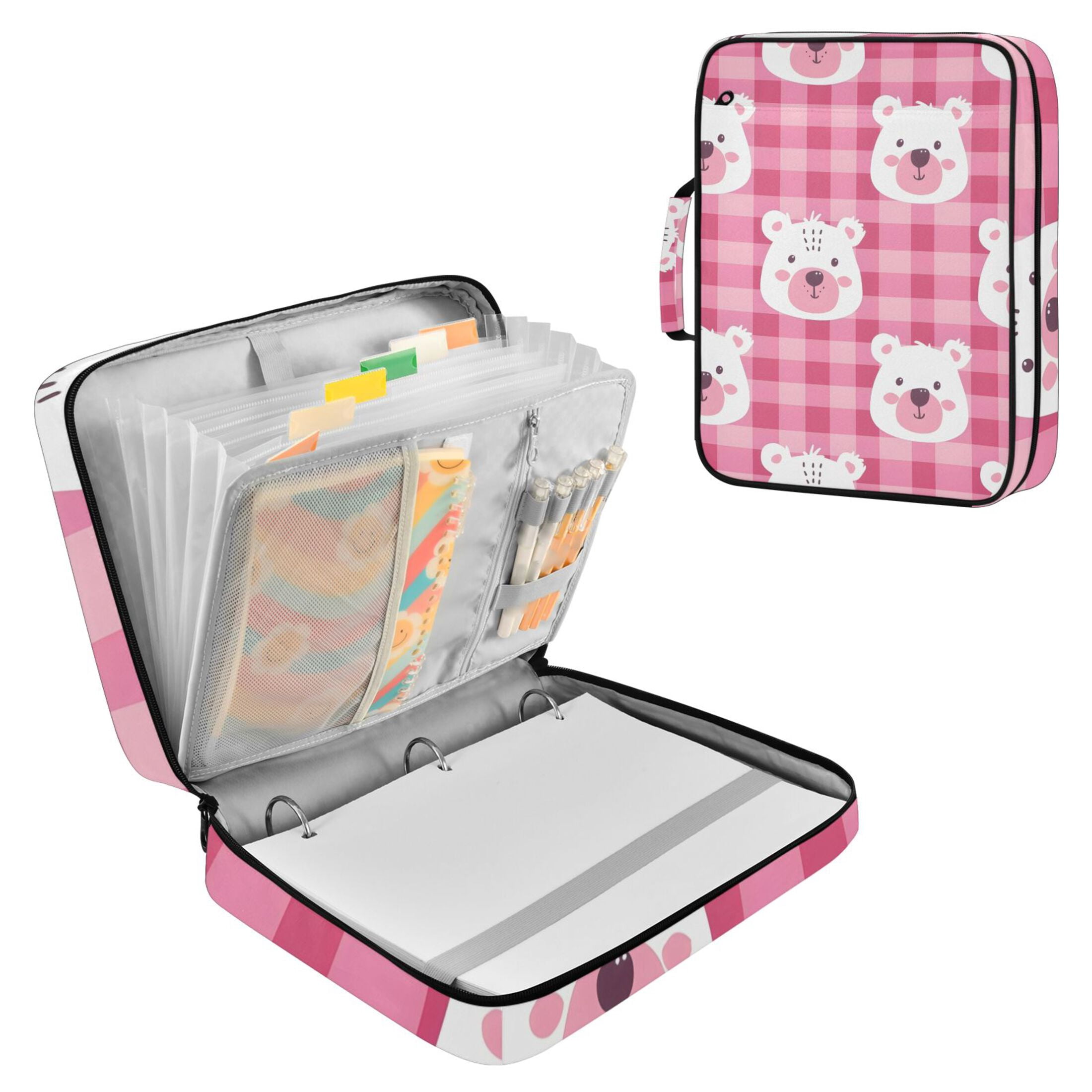 Cute Bear Faces Cartoon Accordion File Organizer Expanding File Folder ...