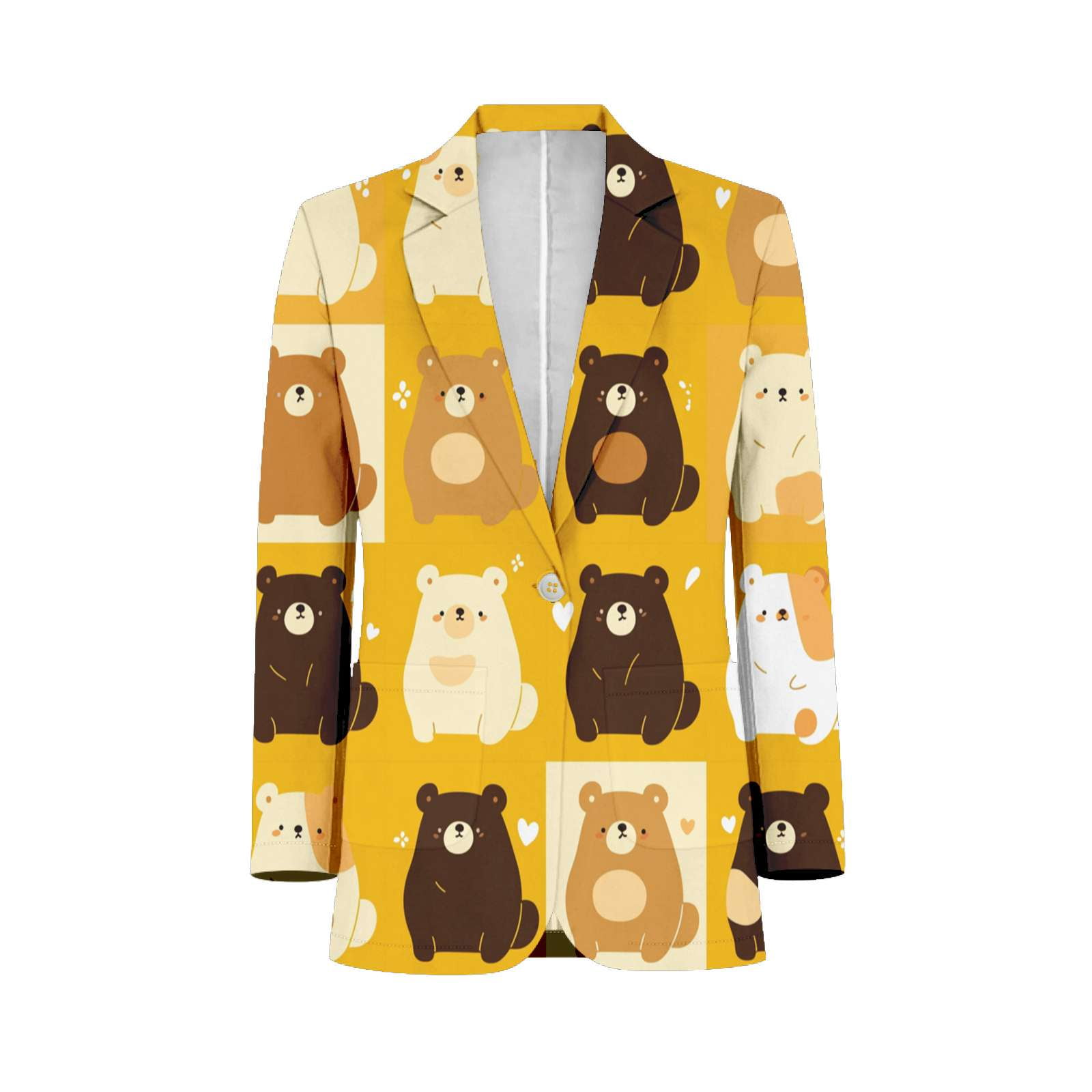 Cute Bear Men Blazers Slim Clothing Summer Jacket Man Oversize Daily ...