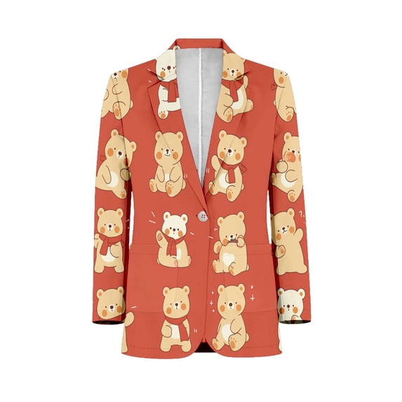 Cute Bear Men Blazers Slim Clothing Summer Jacket Man Oversize Daily ...