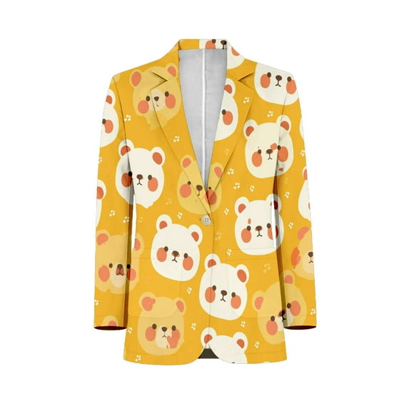 Cute Bear Mens Suits Shawl Collar Slim Fit Suit Mens Groom Jacket ...