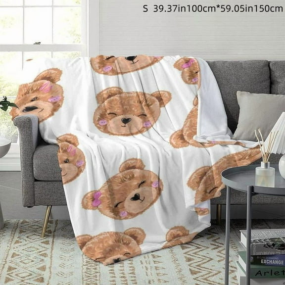 Cute Chicken Pattern Fleece Blanket, Fluffy Blanket, 1 Count Soft ...