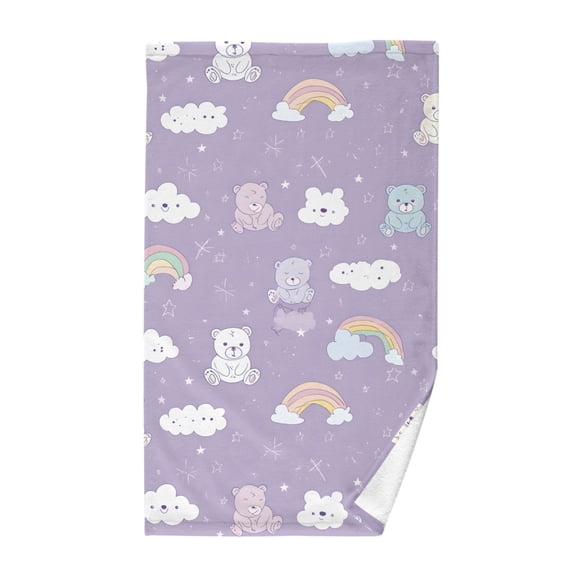 Cute Bear Rainbow Bath Towel 100% Cotton Soft Thick High Absorbency ...