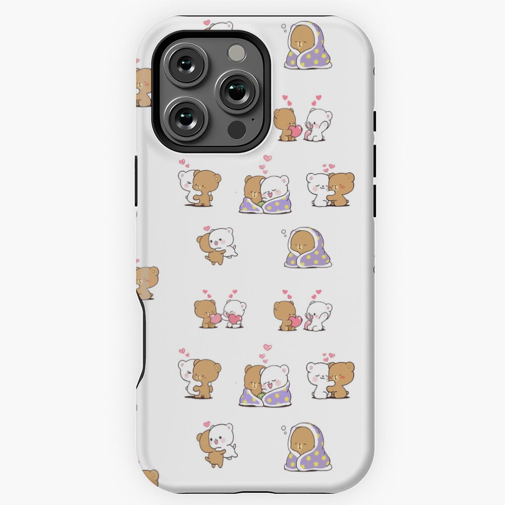 Cute Bear Relationship Sticker Pack Cartoon iPhone Case 17 through 11 ...