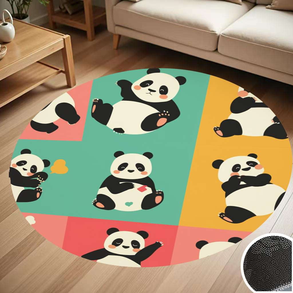 Cute Bear Round Carpet Living Room Bedroom Home Decoration Coffee Table ...