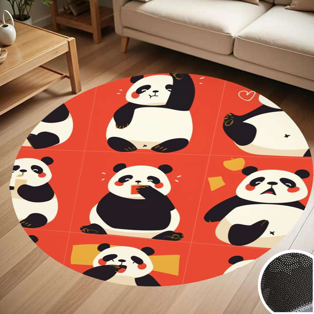 Cute Bear Round Carpet Living Room Bedroom Home Decoration Coffee Table ...