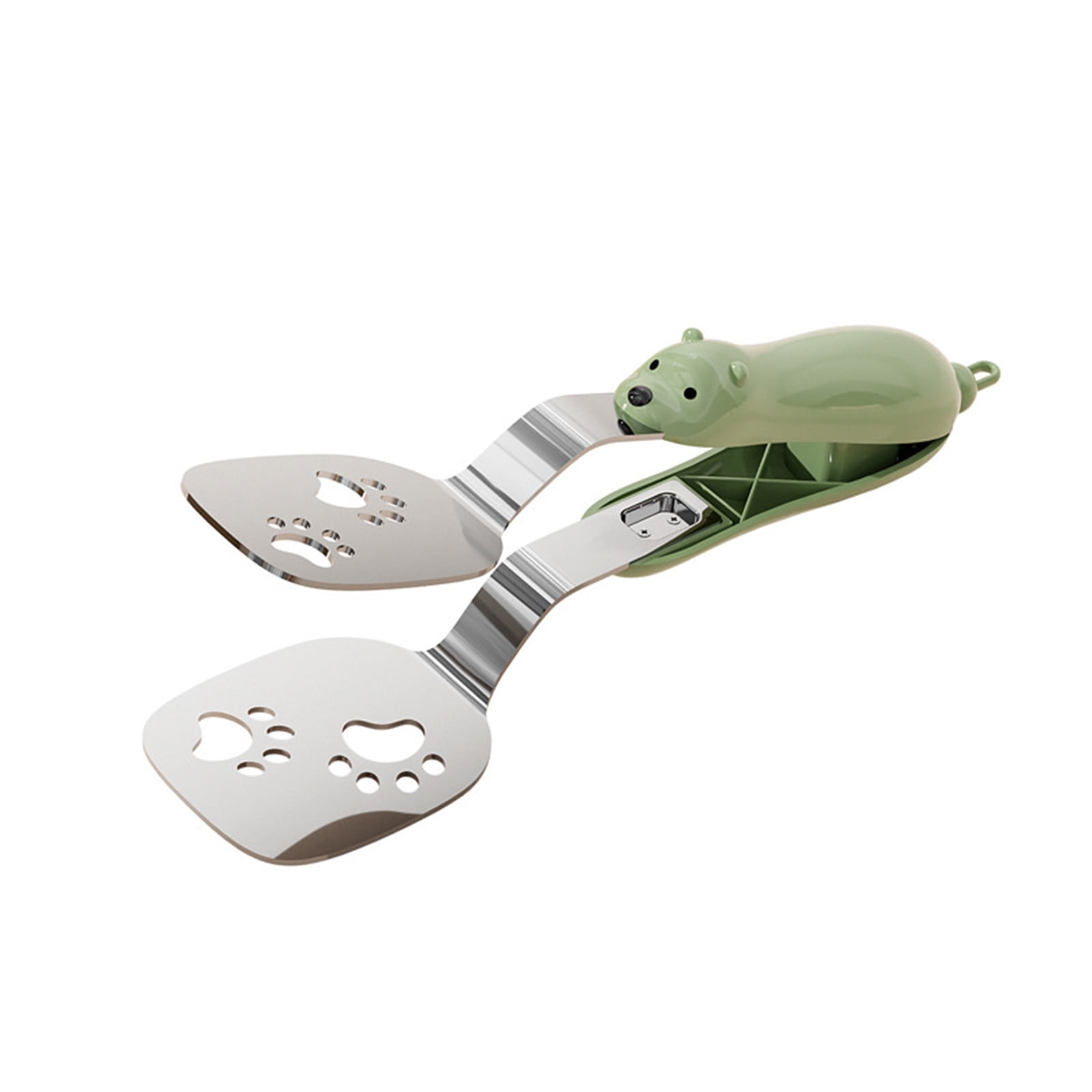 Cute Bear-Shaped Retractable Food Tongs - Heat-Resistant Stainless ...