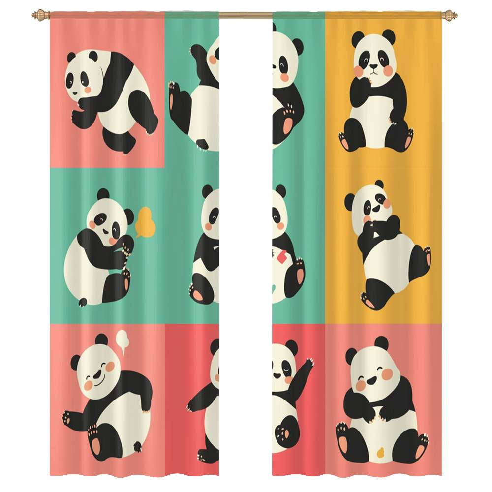 Cute Bear Sheer Voile Curtain Window Tulle Curtains For Living Room ...