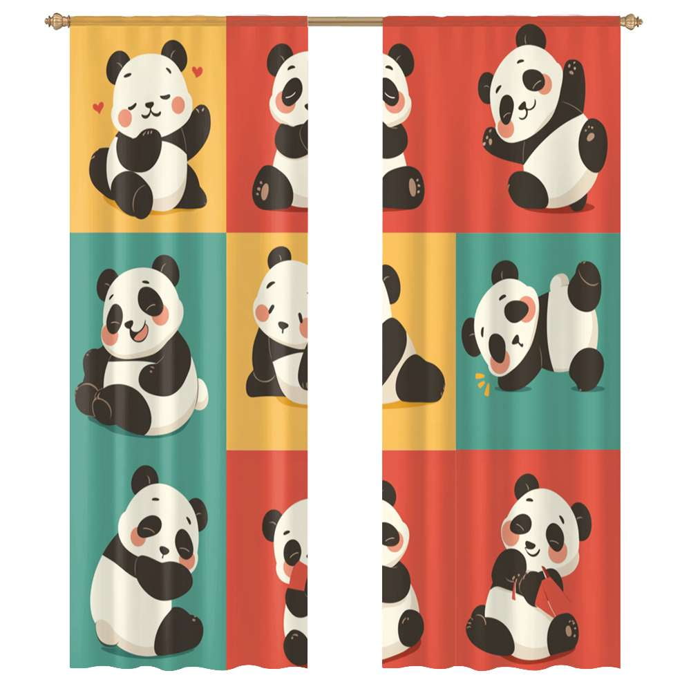 Cute Bear Sheer Voile Curtain Window Tulle Curtains For Living Room ...
