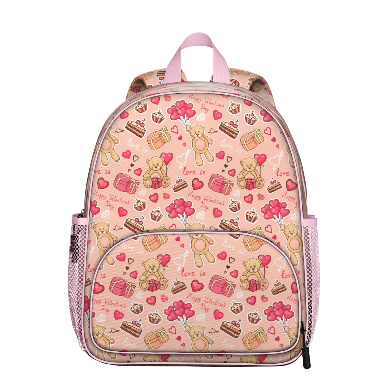 Cute Bear Student Backpack – Brown Polar Bear Cartoon Print With Wild ...