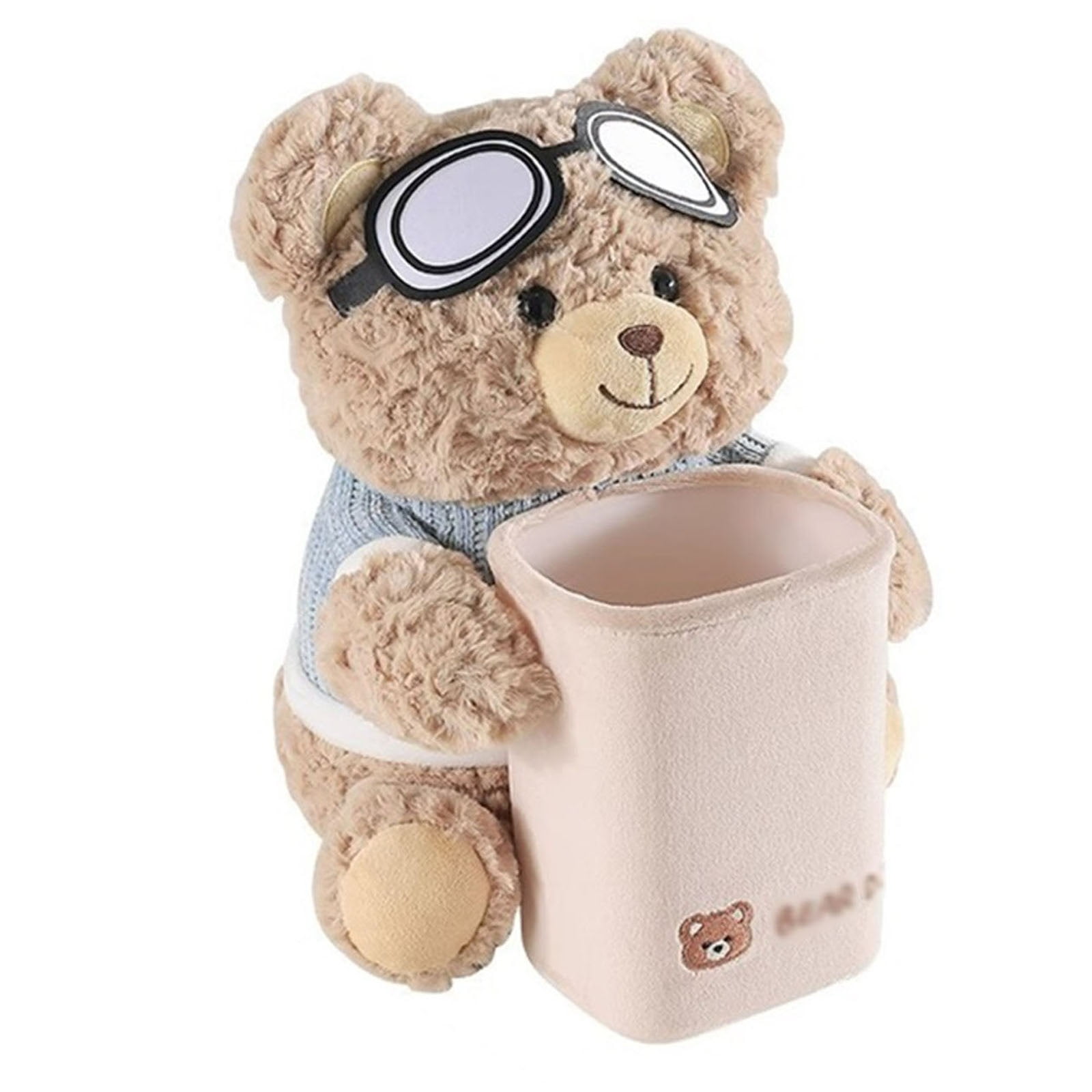 Cute Bear Tissue Holder and Trash Can, Creative Animal Car Tissue Box ...