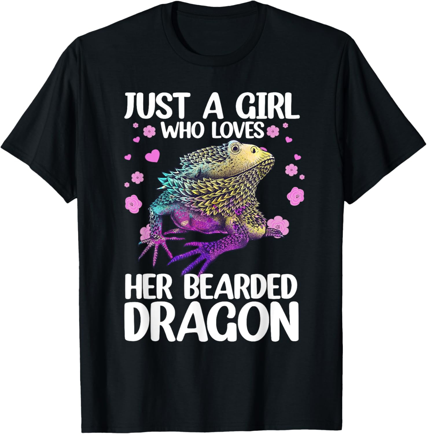 Cute Bearded Dragon For Women Girls Bearded Dragon Lovers T-Shirtmen ...
