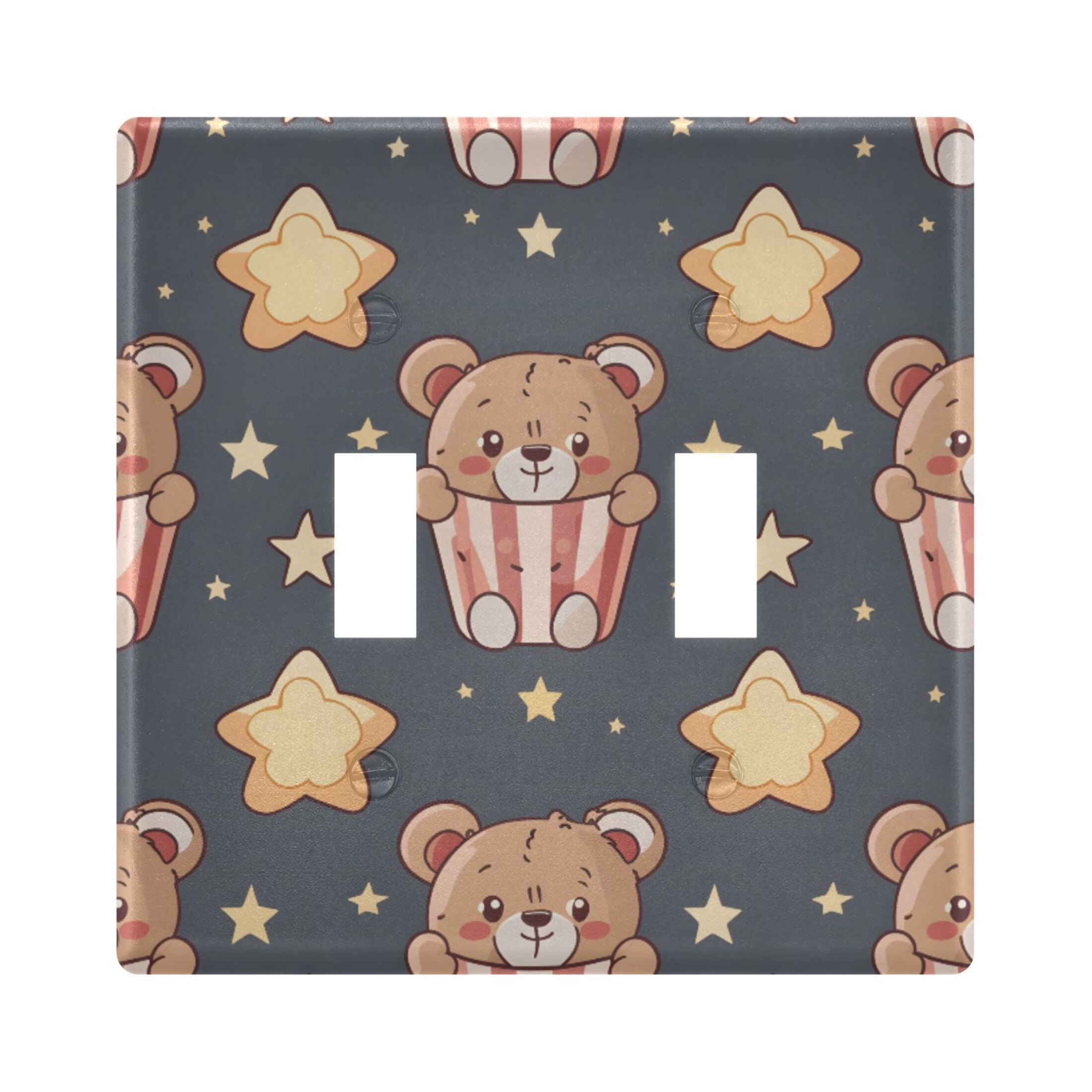 Cute Bears in Boxes Stars Light Switch Cover Electrical Outlet Cover ...