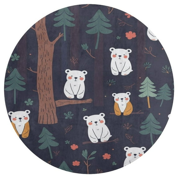 Cute Bears in Forest. Rugs for Bedroom Large Area Living Room ...