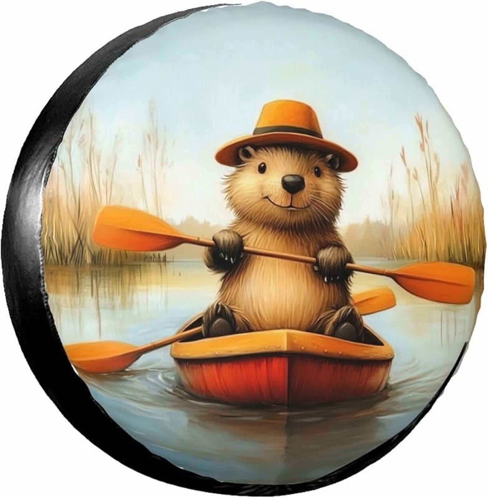Cute Beaver Spare Tire Cover for Rv SUV Trailer Truck Camper,Funny Tire ...