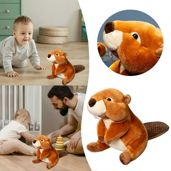 Cute Beaver Toy Soft Stuffed Animal Easter For Kids Boys Girls Adorable ...