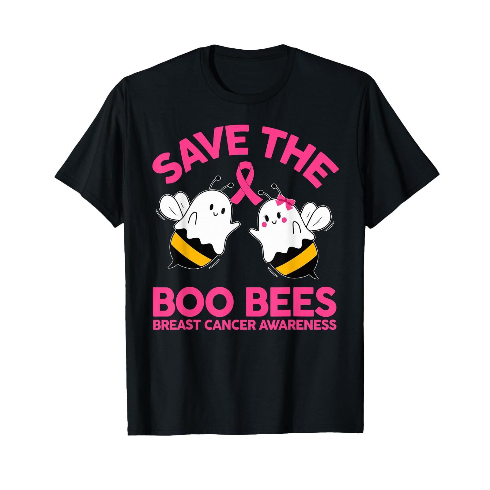 Cute Bee & Breast Cancer - Themed Patterned Tee,Tops Boasts"SAVE THE ...
