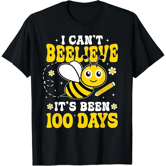 Cute Bee I Can't Believe It's Been 100 Days Of School Kids T-Shirt ...