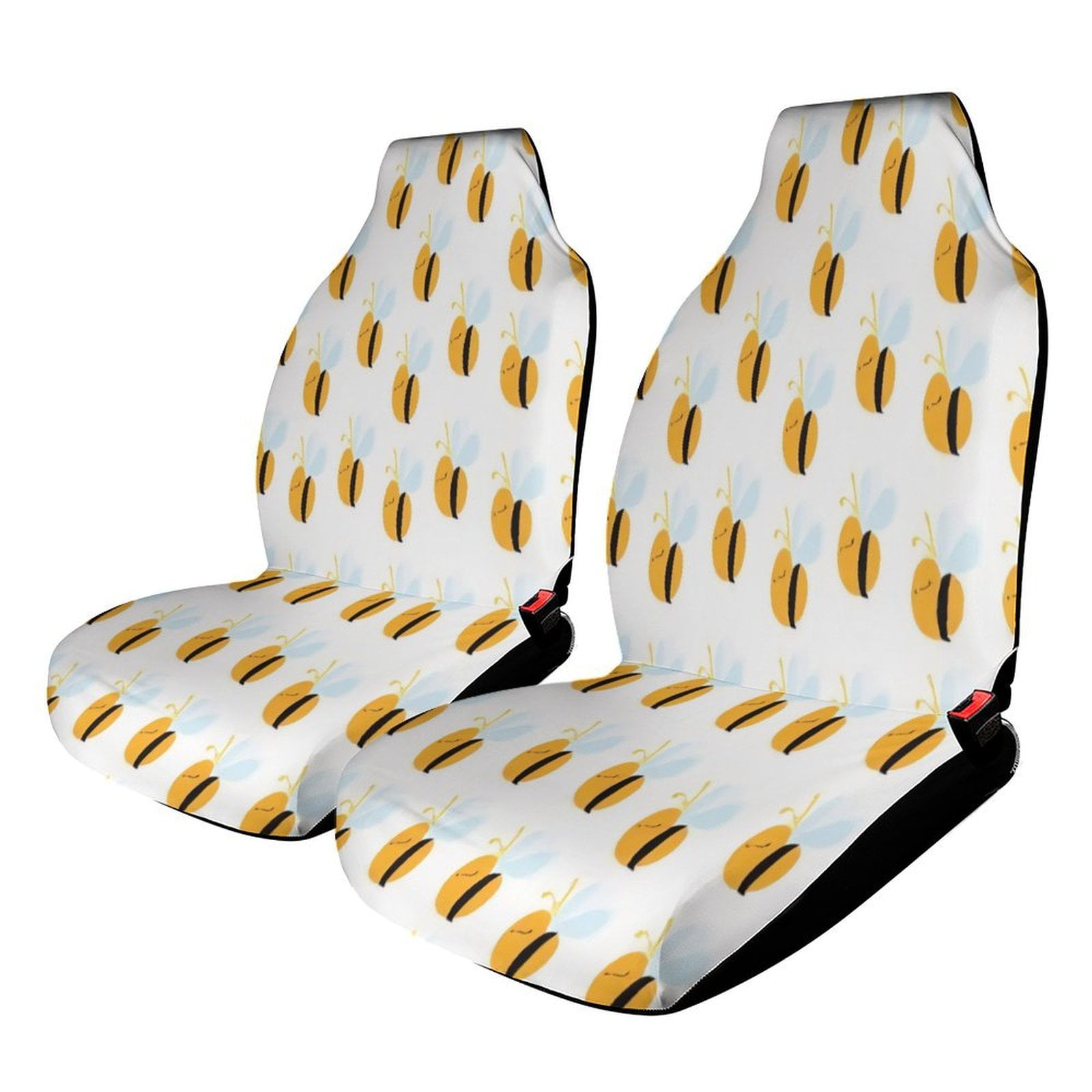 Cute Bee Pattern Print Car Seat Covers,Universal Auto Front Seats ...