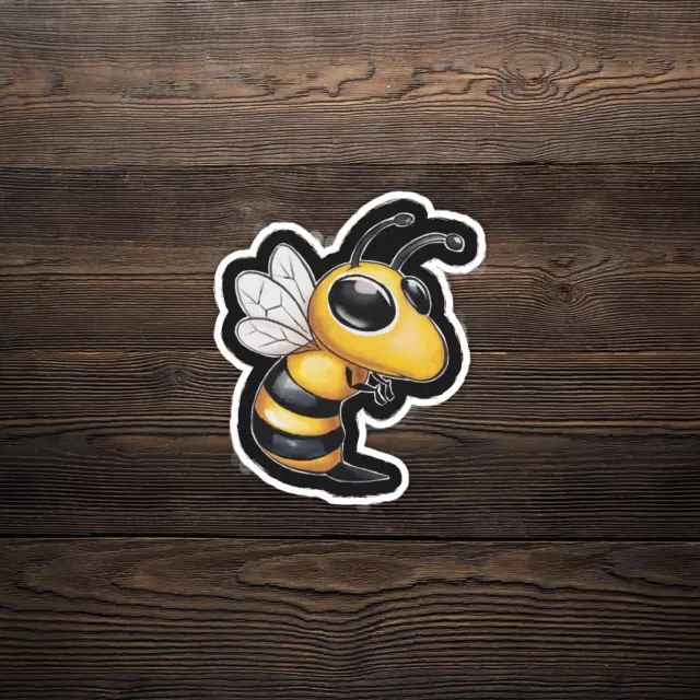 Cute Bee Sticker - Adorable Bumblebee Cartoon Vinyl Decal For Laptop ...