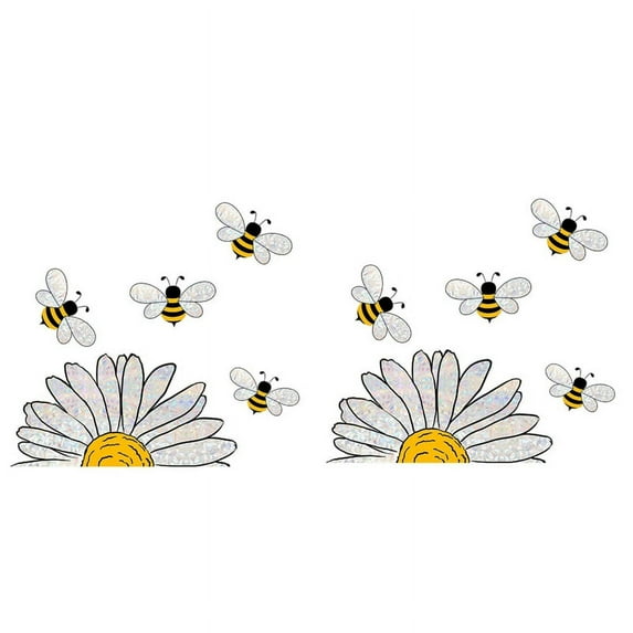 Cute Bee Style Glass Sticker, Bee Window Decal - Stained Glass Window ...