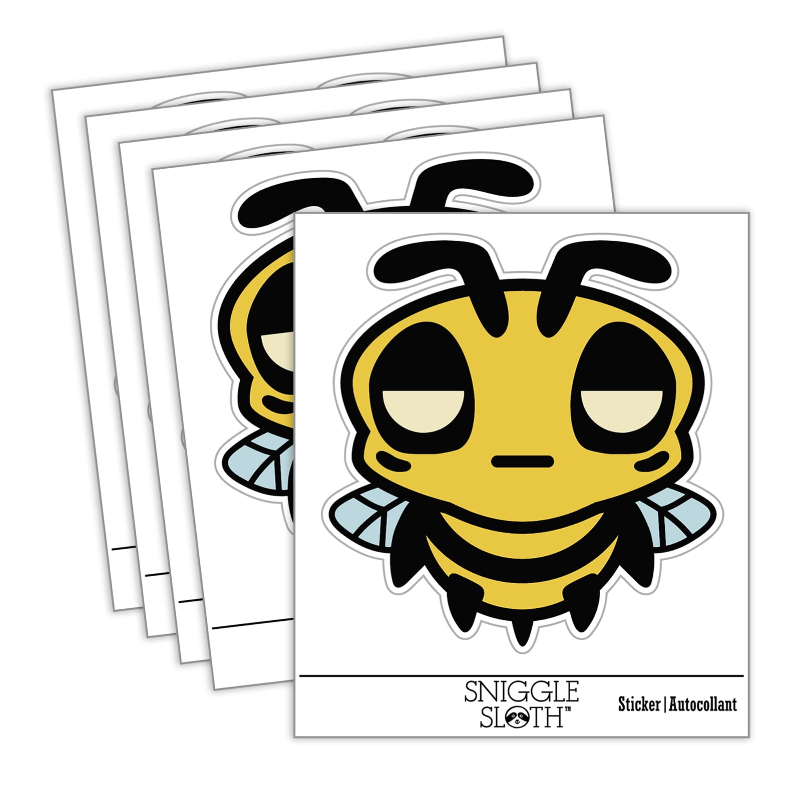 Cute Bee Unamused Car Window Bumper Water Bottle Phone Tablet Laptop ...