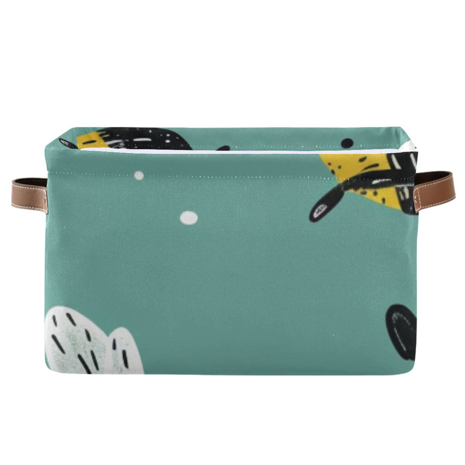 Cute Bees-5 Storage Box, Fabric Cube Storage Box with Handle, Portable ...