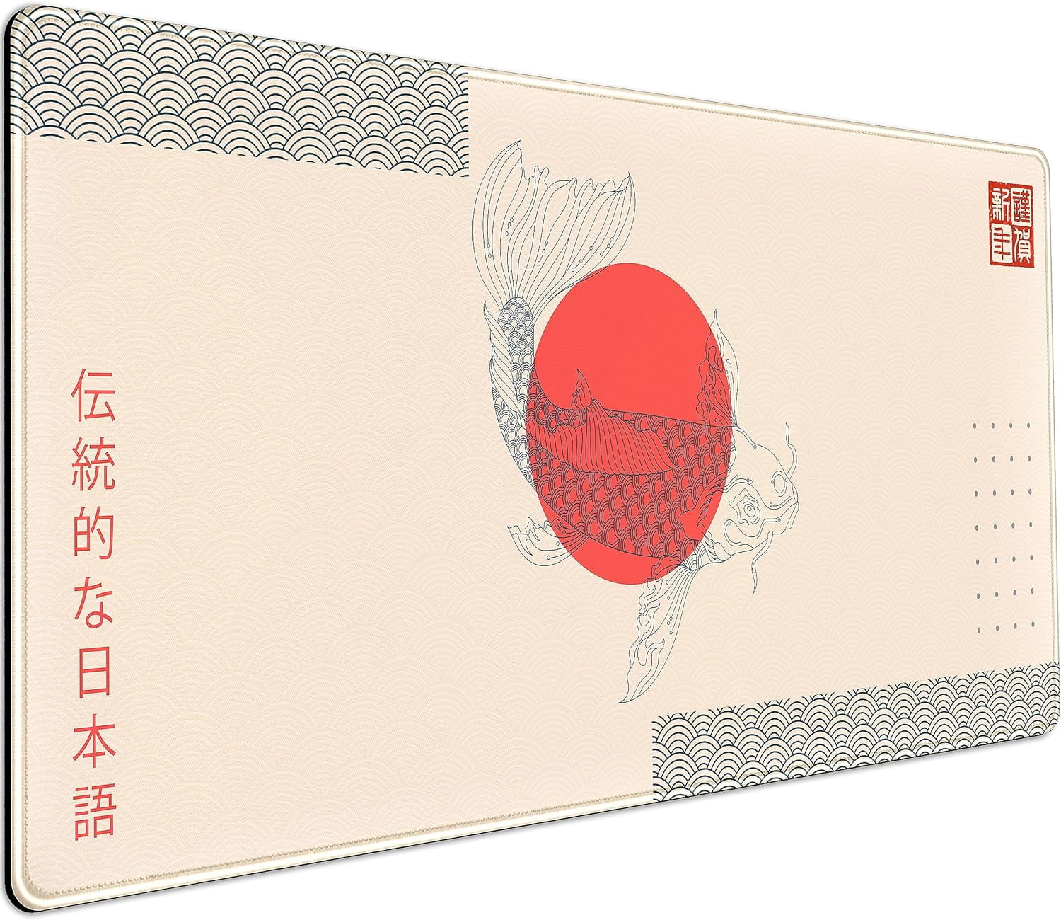 Cute Beige Japanese Ramen Mouse Pad Aesthetics Japan Desk Mat Fish Food ...