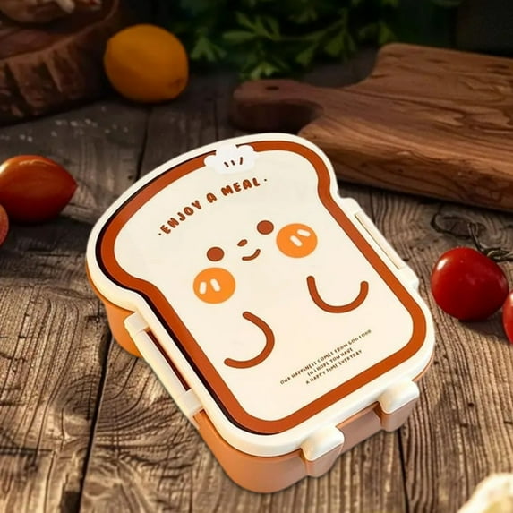 Cute Bento Box with Removable Dividers, Leak Proof Lunch Container for ...