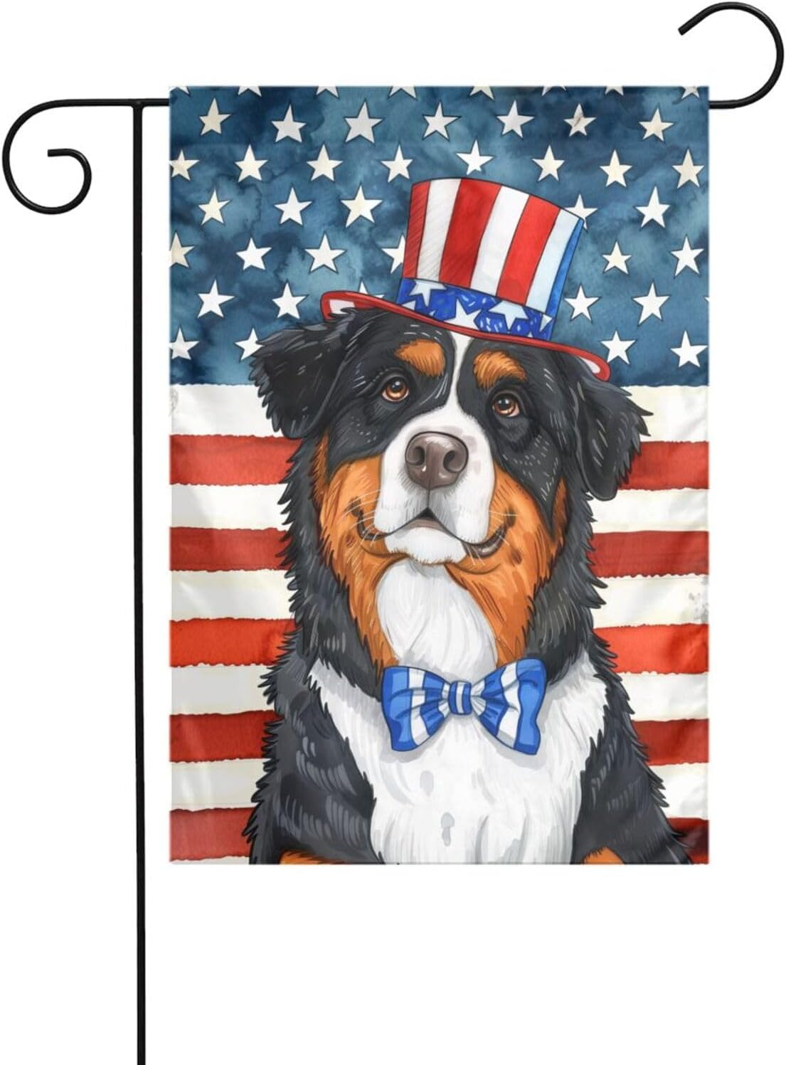 Cute Bernese mountain dog Garden Flags Double Sided,Garden Flags for All Seasons, Garden Yard ...