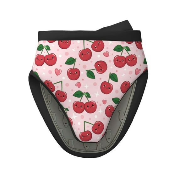 Cute Berry Star Pink Oven Mitts Heat Resistant, Soft Lining Silicone ...