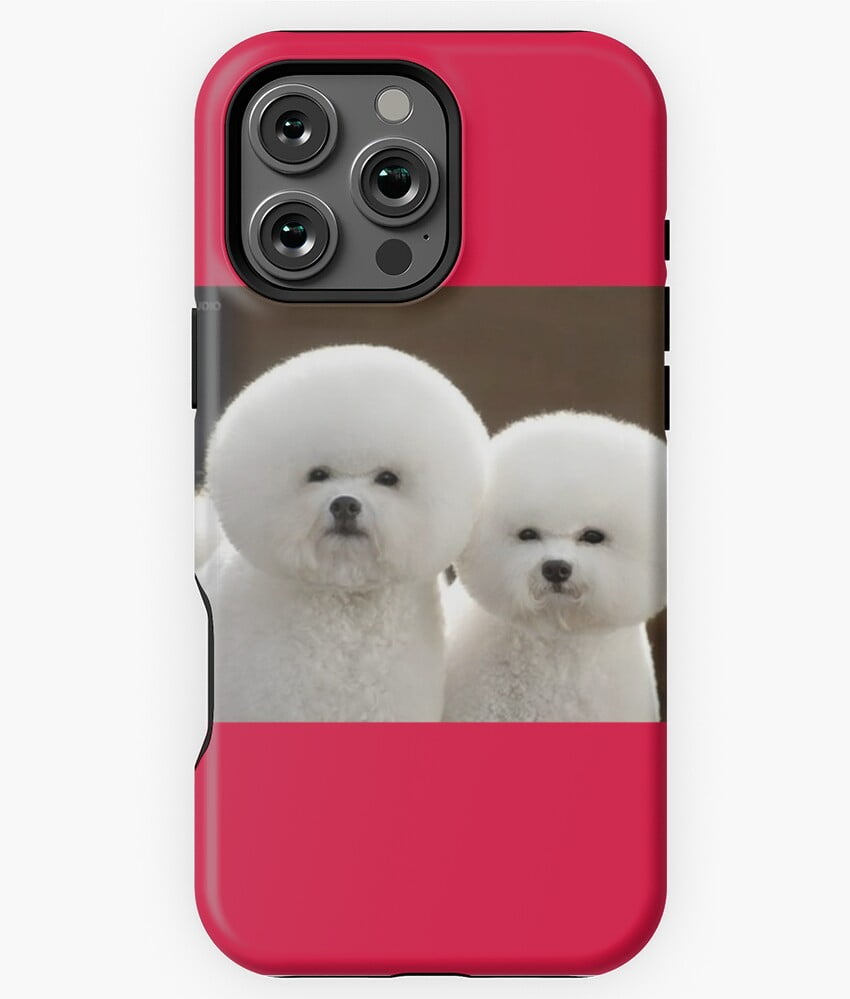 Cute Bichon Frise Fluffy White Dog Phone Case for iPhone 16 15 14 13 12 ...