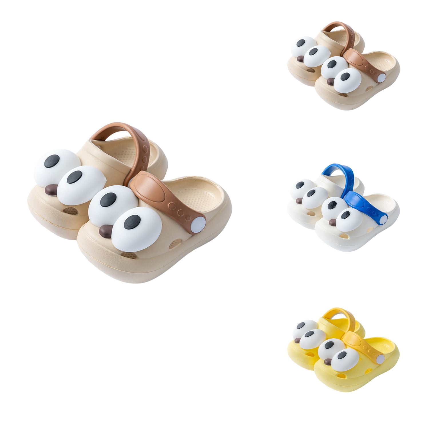 Cute Big Eye Design Girls Sandals, Soft EVA Lightweight Toddler Kids ...