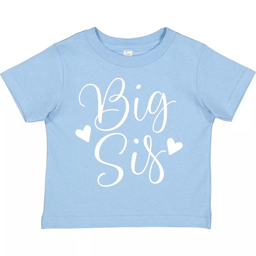 Cute Big Sis Girls Announcement Toddler T-Shirt Childs Reveal Apparel Baby Clothing, Cute Baby ...