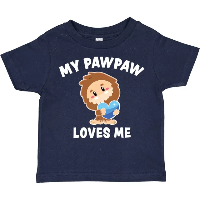 Cute Bigfoot My Pawpaw Loves Me Toddler T-Shirt Children Grandpa Love Baby Clothing, Cute Baby ...