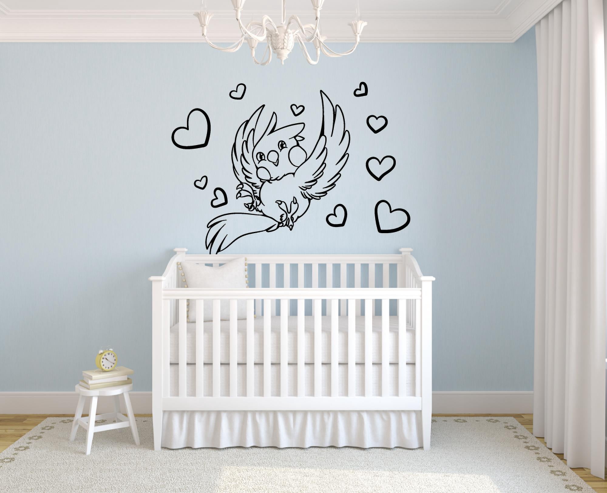 Cute Bird Heart Birds Animal Jungle Zoo Cute Wildlife Wall Sticker Art ...