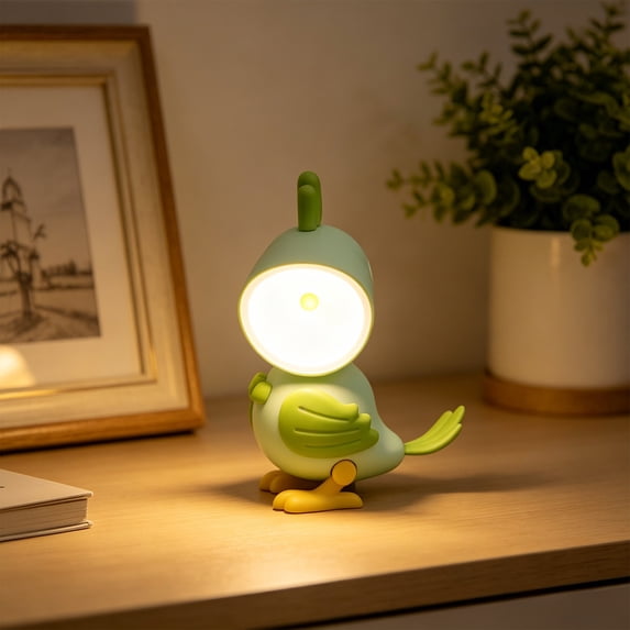 Cute Bird Night Light 3.46 Inch Magnetic Adjustable Button Battery ...