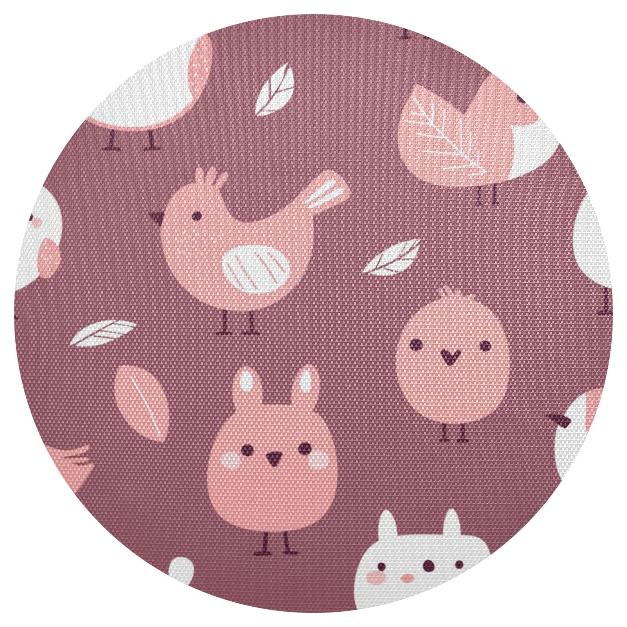 Cute Bird Pattern 6-Piece 15.4in Durable PVC Plate Mats, Heat-Resistant ...