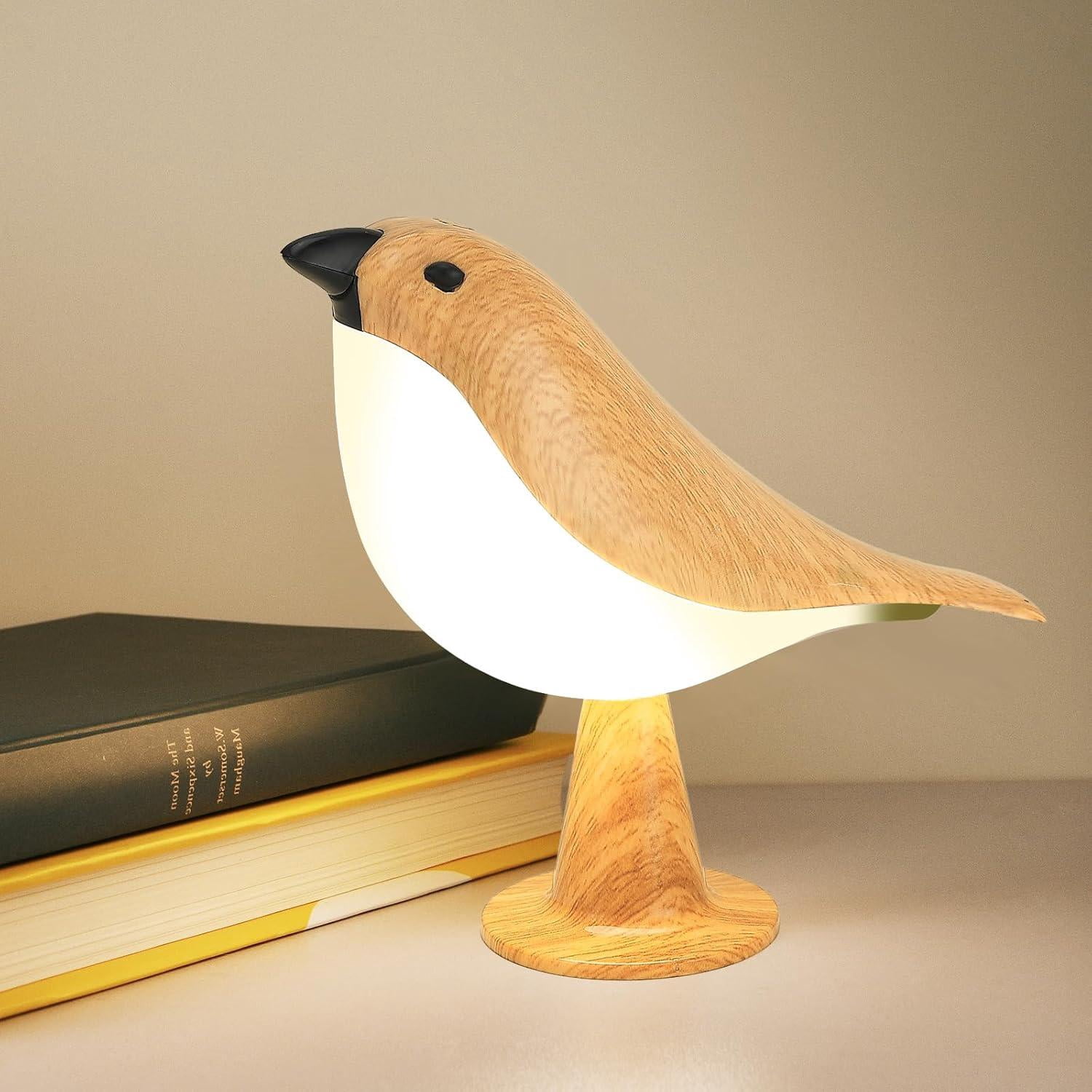 Cute Bird Table Lamp, Touch Control Bedside Lamp, Brid Night Light ...