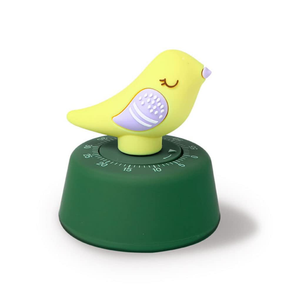 Cute Bird Timer, Mechanical Kitchen Visual Timer for Kids, Wind Up 60 ...