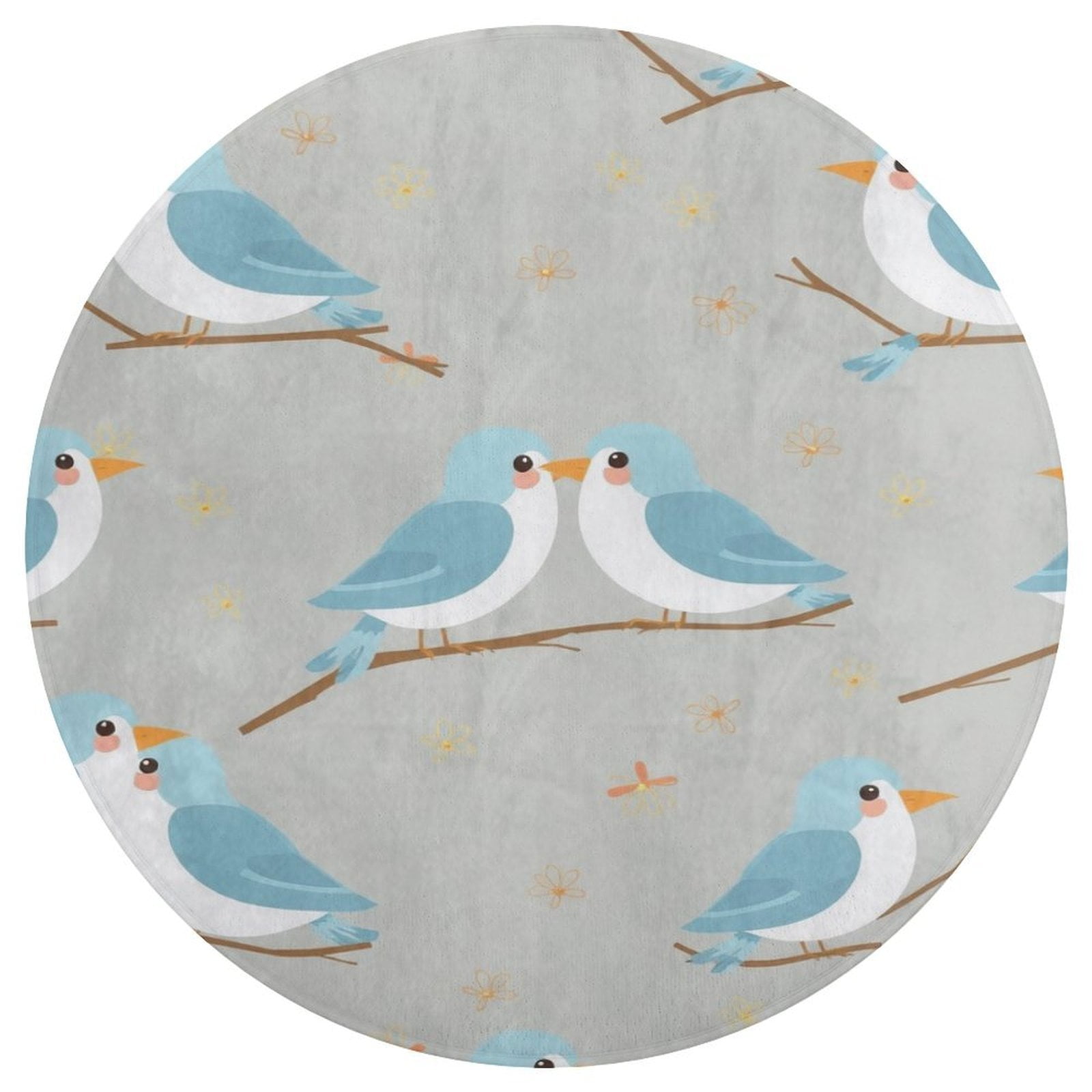 Cute Birds Pattern(2) Round Carpet Rug for Living Room Bedroom Chair ...