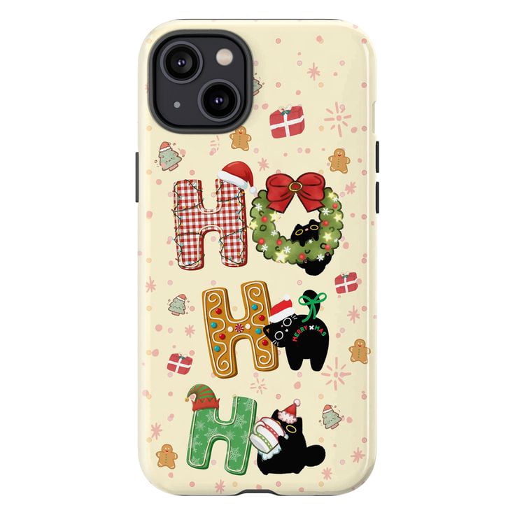 Cute Black Cat Christmas Phone Case for iPhone 17 16 15 14 13 12 11 Pro ...