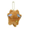 Cute Black Cat Plush Keychain with Fish Eye Design, Soft Stuffed Animal ...