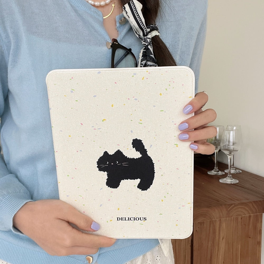 Cute Black Cat Tablet Case for iPad Pro 4 5 6 Generation 12.9 inches 11 ...
