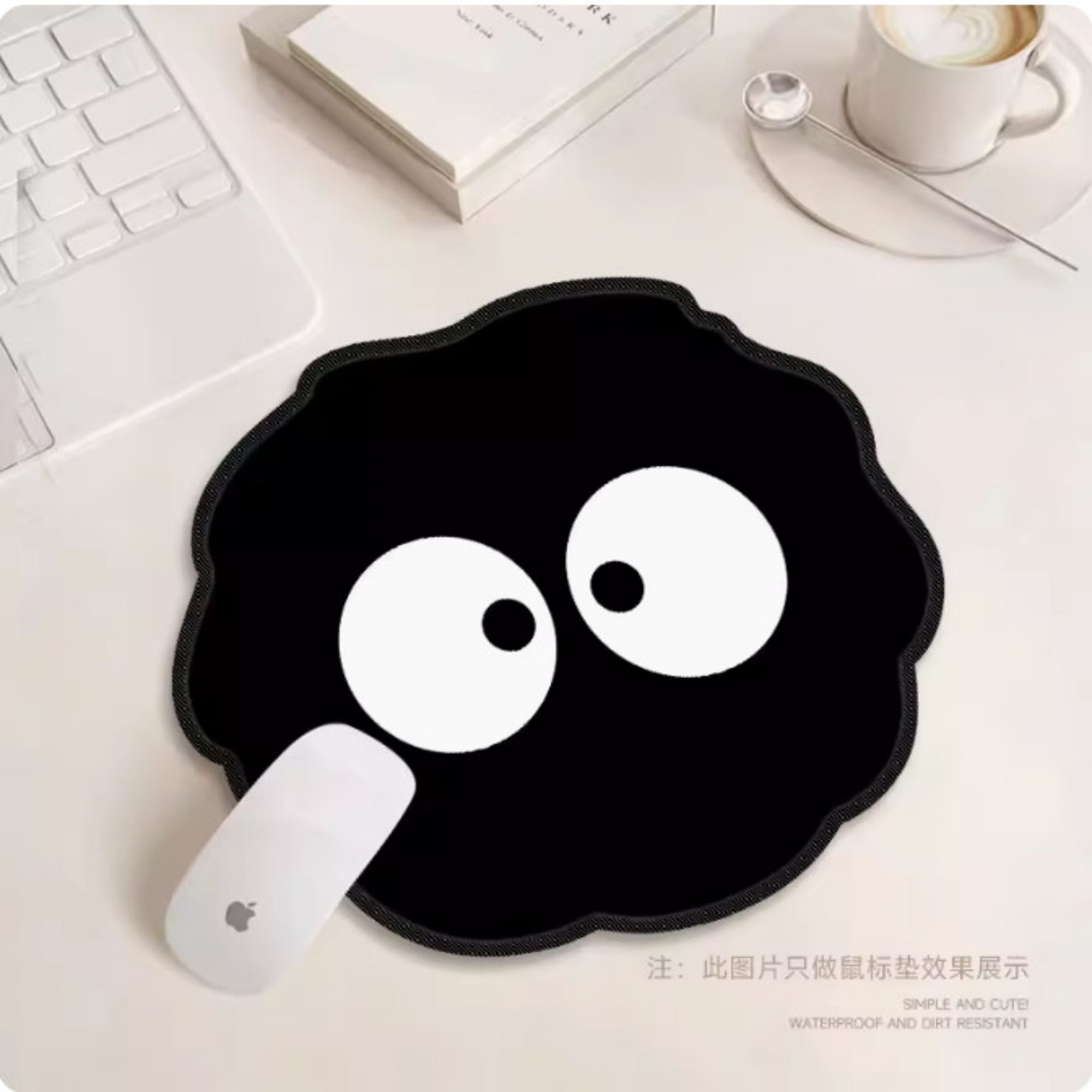 Cute Black Coal Ball Shaped Mouse Pad Girls Wrist Guard Small Portable ...