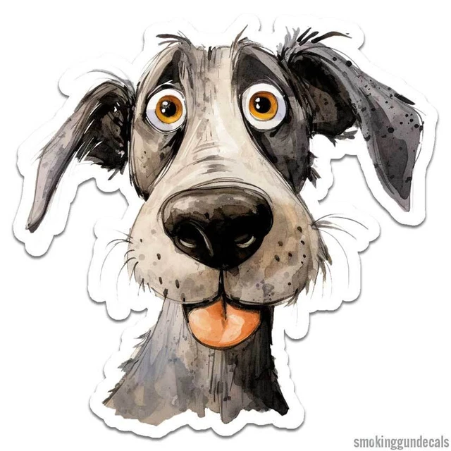 Cute Black Dog Sticker Indoor Outdoor Phone Decal Water Bottle Stickers ...